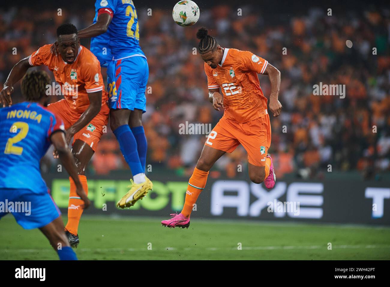 AFACON 2023 SEMI-FINAL, Sébastien Haller's attempt to score with a ...