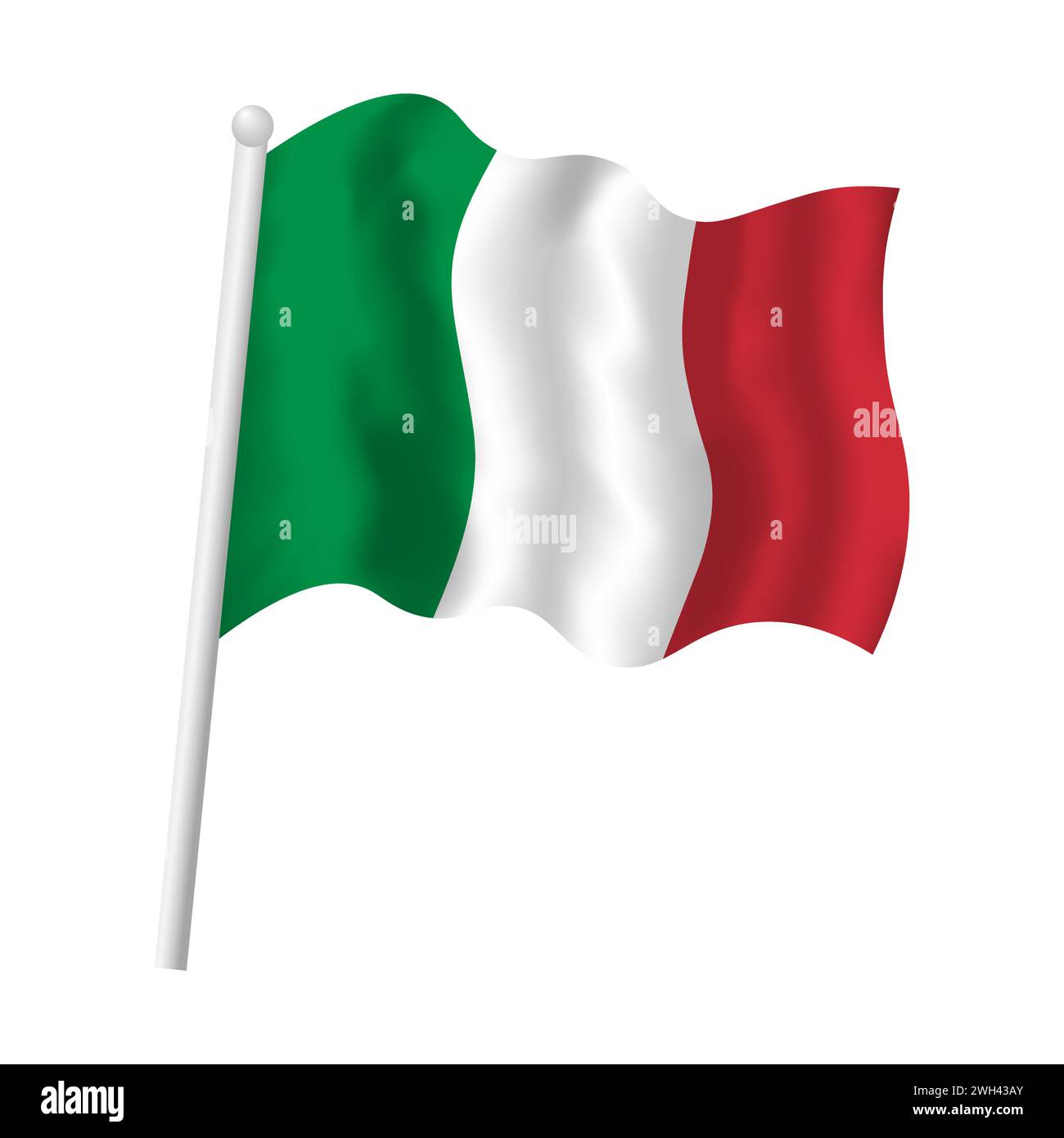 Italian flag wave in wind Stock Vector Images - Alamy