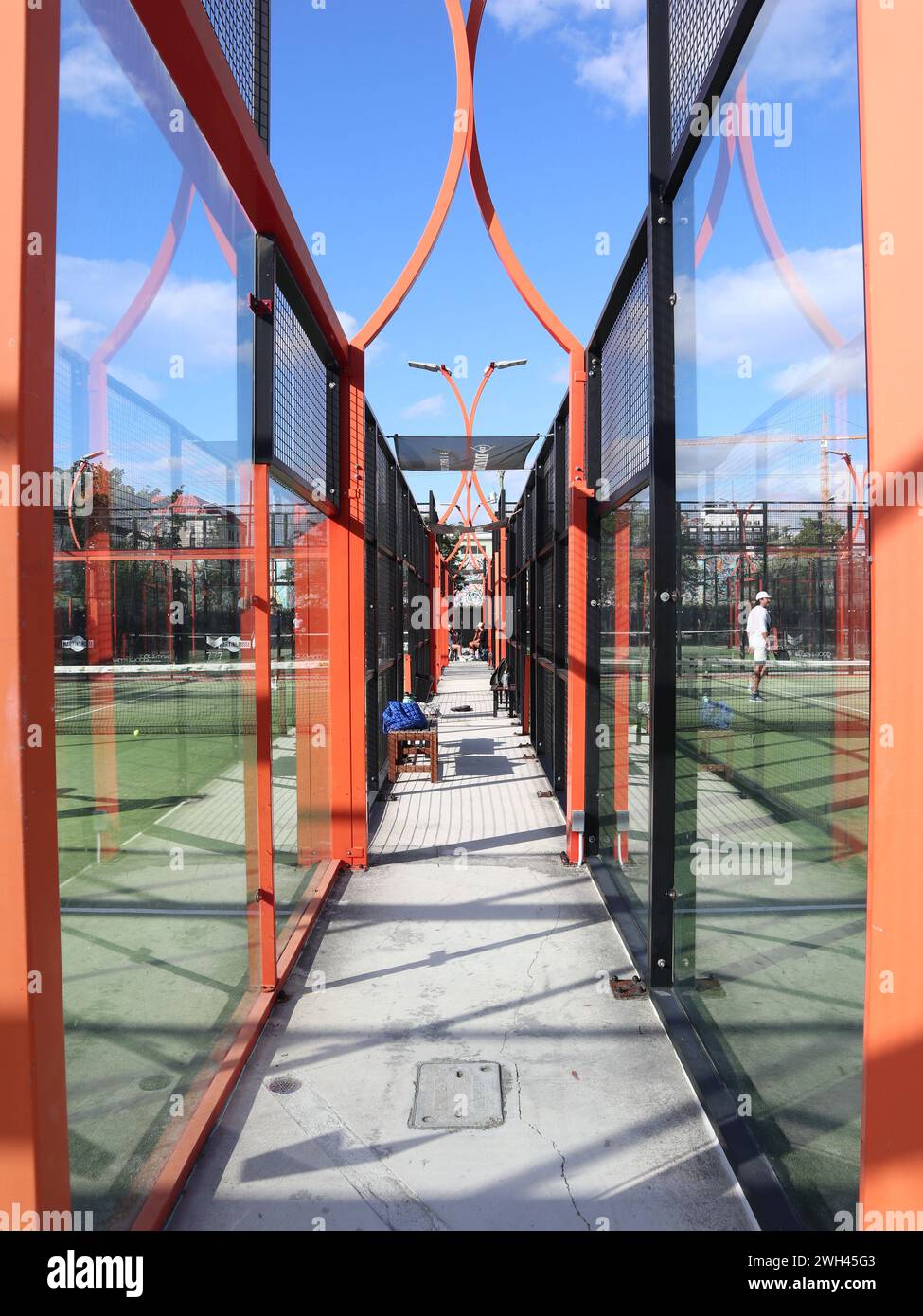 Padel field outdoor Stock Photo - Alamy