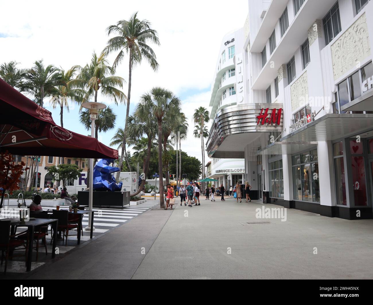 Street view Miami Beach Florida USA Stock Photo - Alamy
