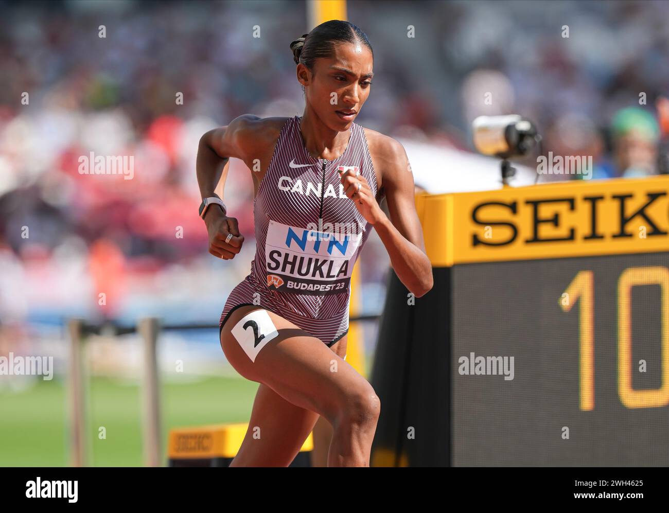 Jazz SHUKLA participating in the 800 meters at the World Athletics ...