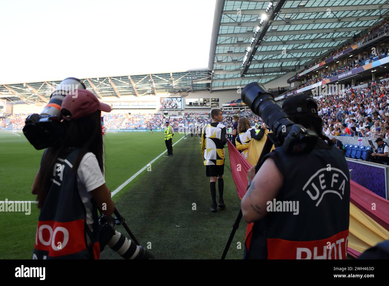 Photographers prepare for teams entering pitch England v Spain UEFA ...