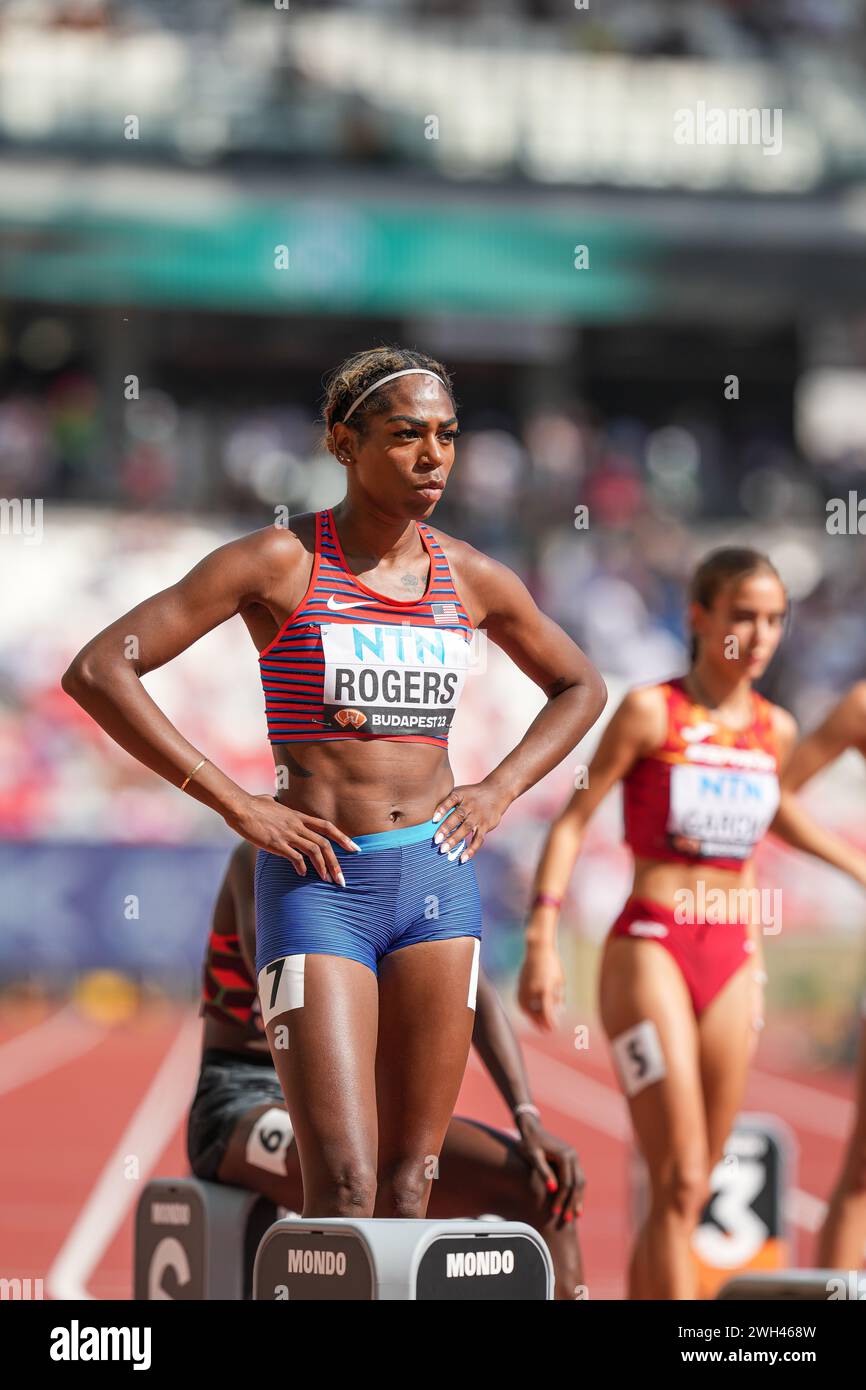 Raevyn ROGERS participating in the 800 meters at the World Athletics ...