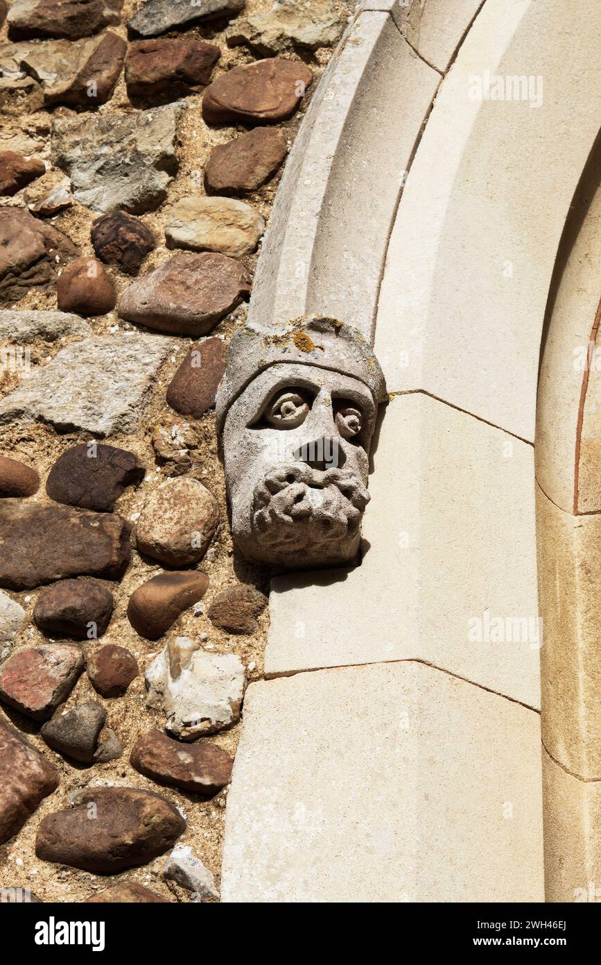 Male Corbel Head on the Outside of St Helena and St Mary's Church in ...