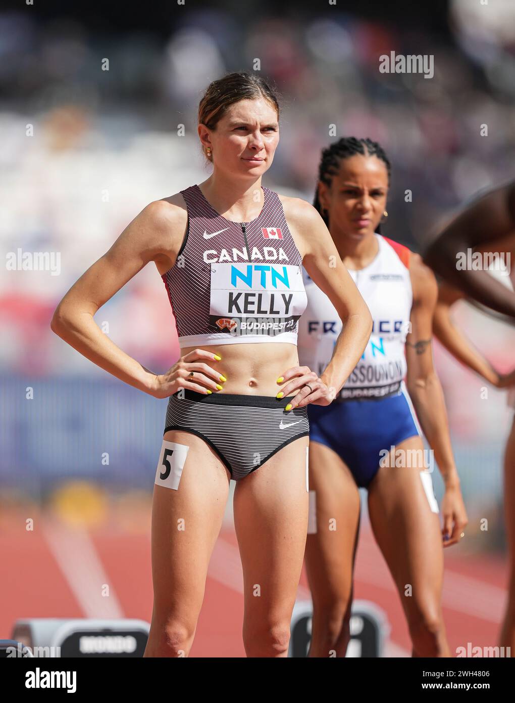 Madeleine KELLY participating in the 800 meters at the World Athletics Championships in Budapest ...