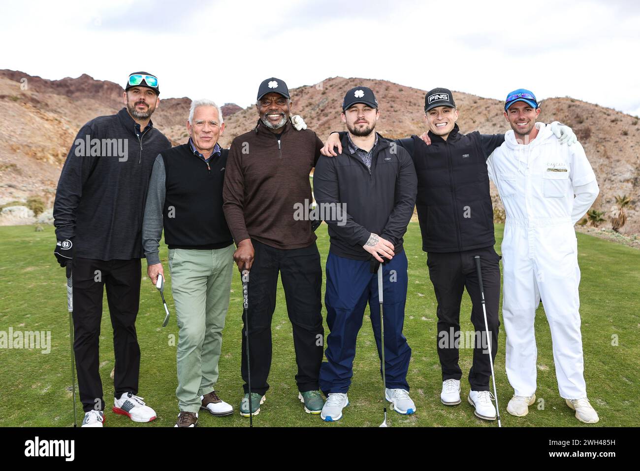 Henderson, Nevada, USA. 07th Feb, 2024. NFL Alumni Beasley (third from ...