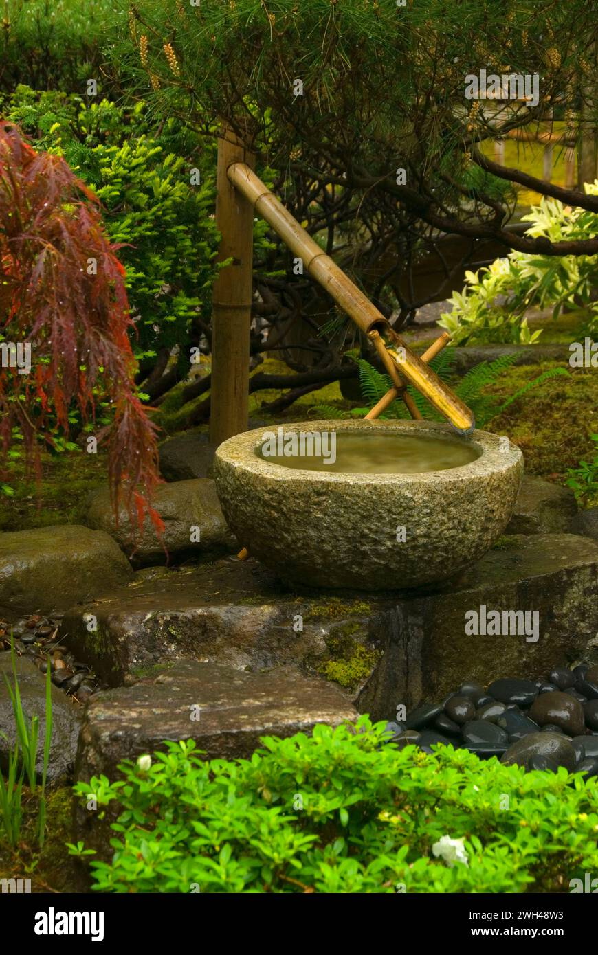 Stone Lotus Basin, Portland Japanese Garden, Washington Park, Portland ...