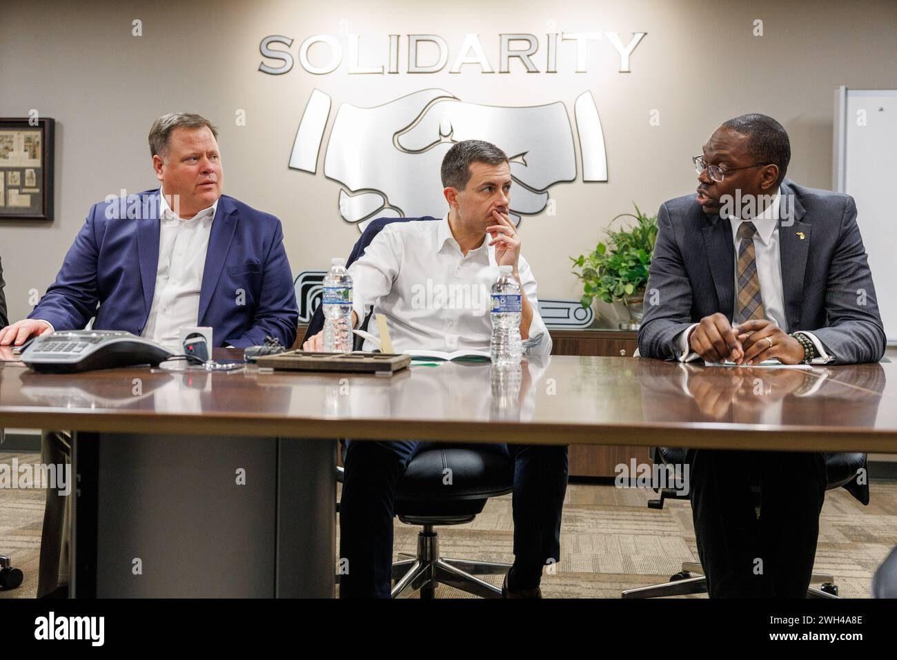 Lansing, USA. 07th Feb, 2024. UA Local 333 business manager Price ...