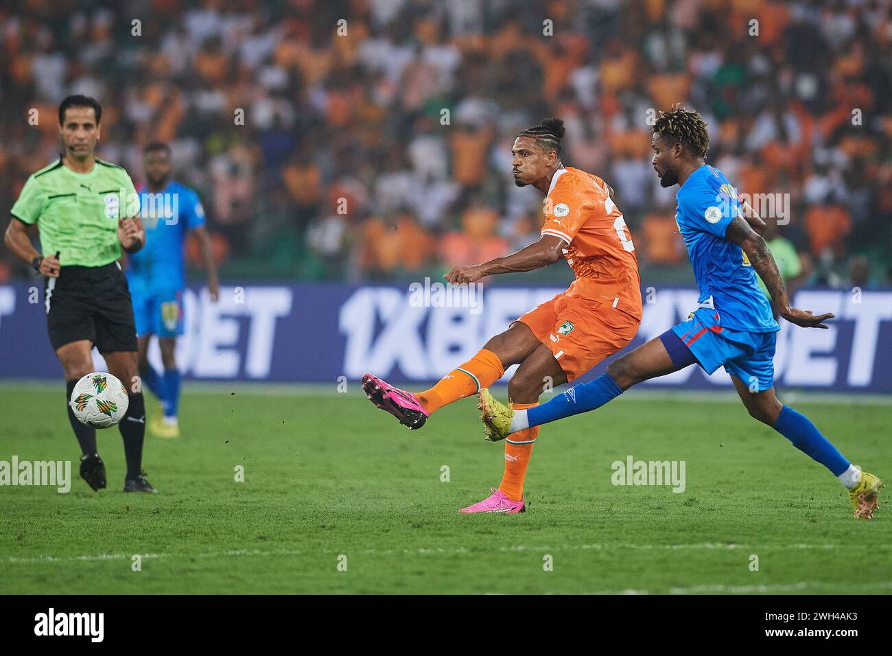 AFACON 2023 SEMI-FINAL, Shot by Sébastien Haller against Congolese ...