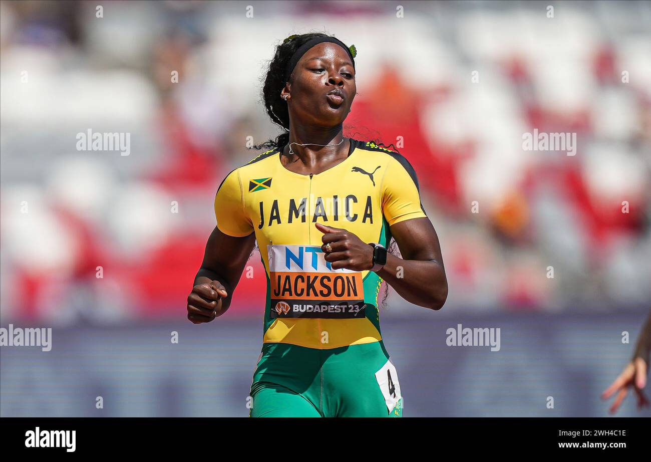 Shericka JACKSON participating in the 200 meters at the World Athletics ...
