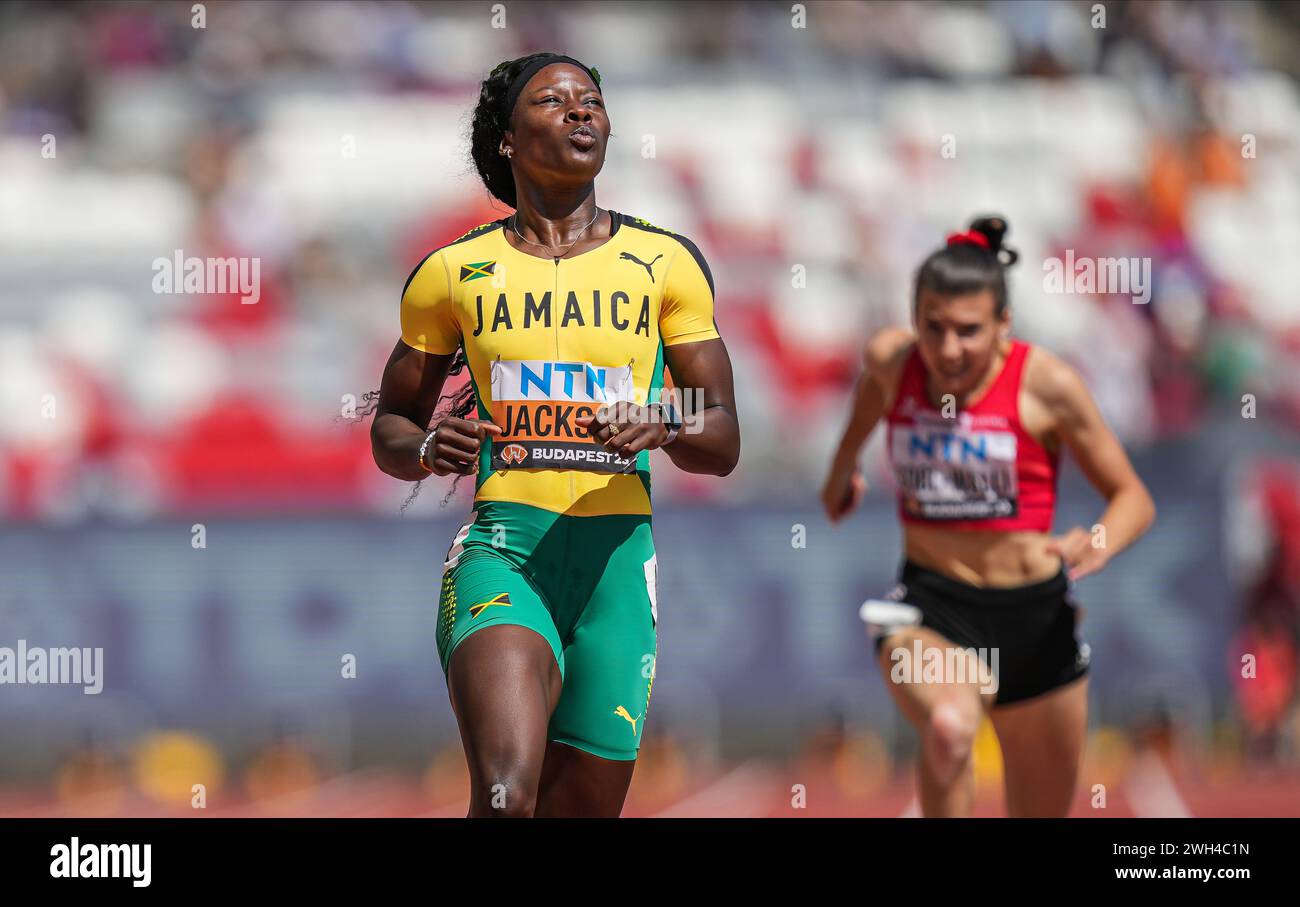 Shericka JACKSON participating in the 200 meters at the World Athletics ...