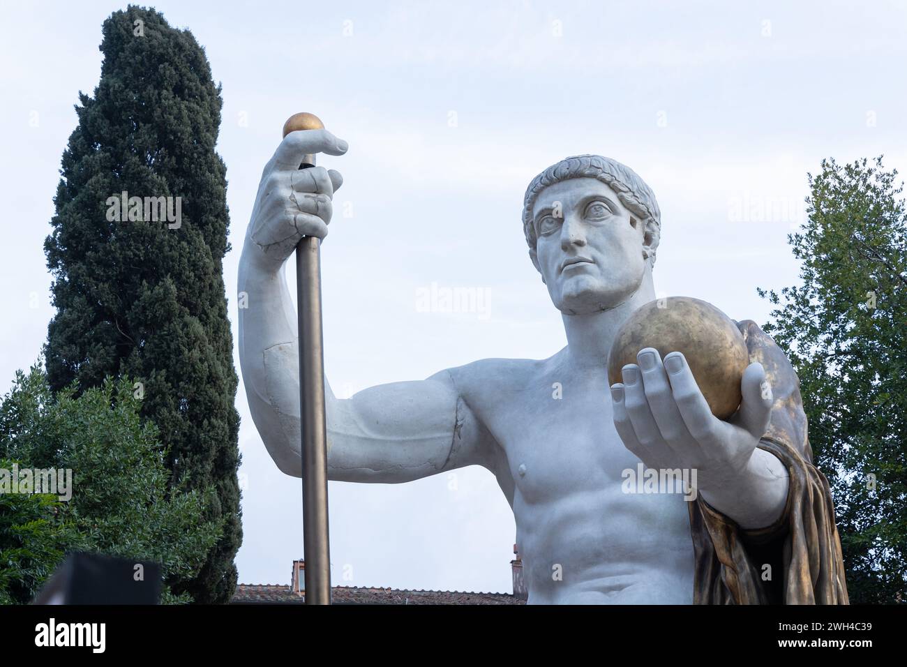 Rome, Italy. 07th Feb, 2024. Detail of reconstruction of the colossal ...