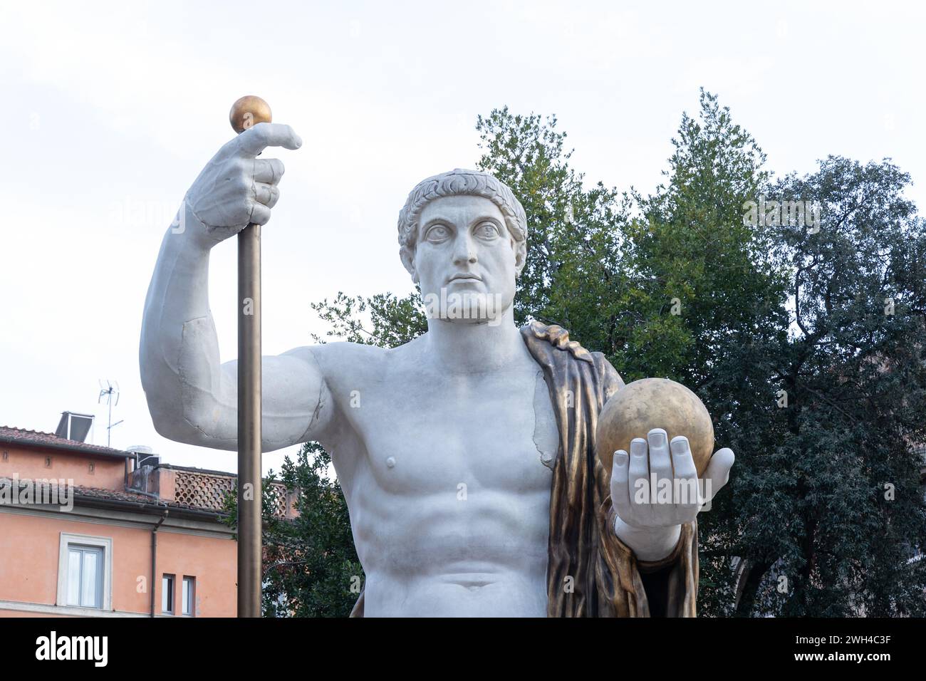 Rome, Italy. 07th Feb, 2024. Detail of reconstruction of the colossal ...
