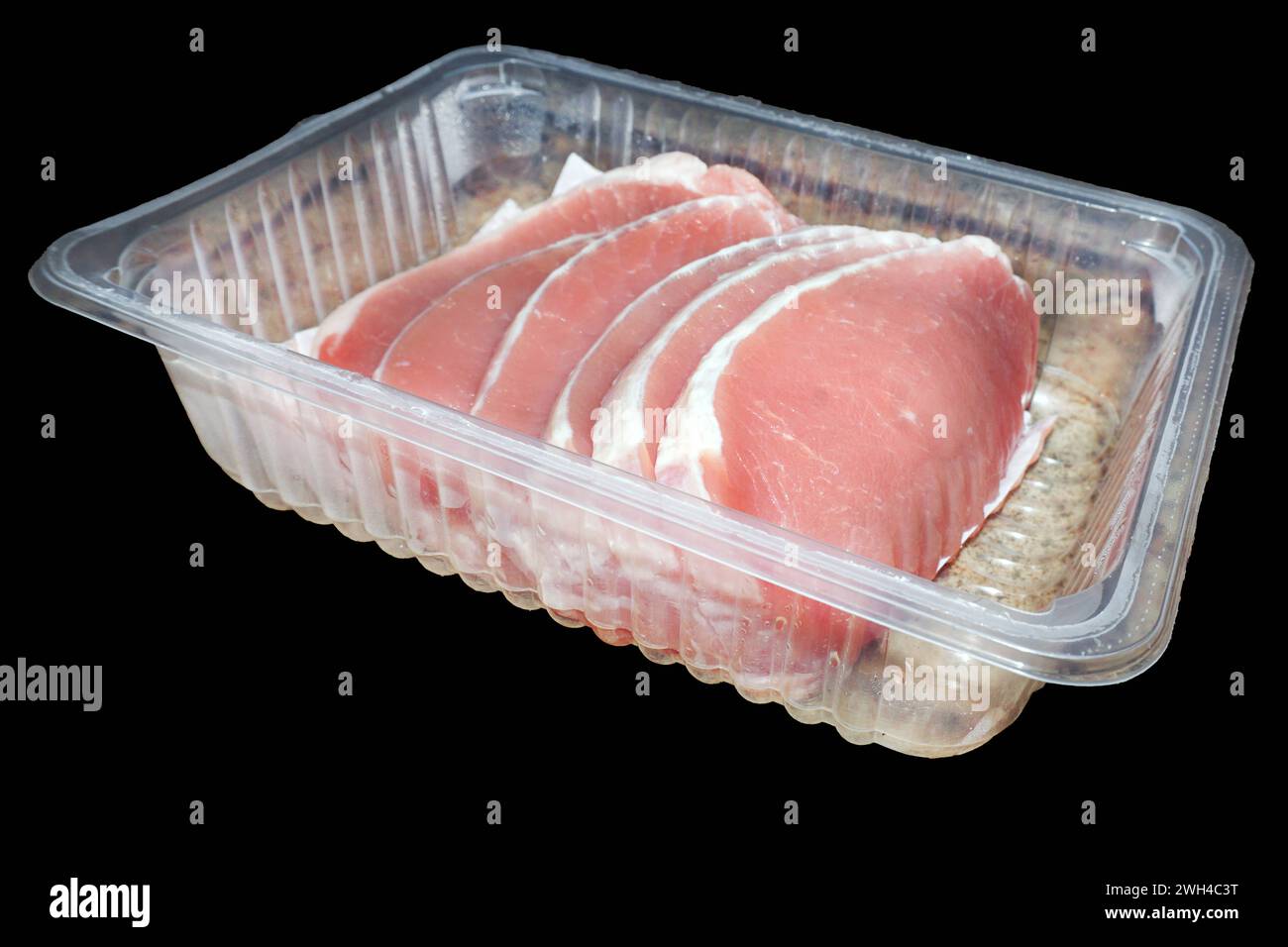 Schweinefleisch in Kunststoffverpackung Minutensteaks vom Discounter in ...