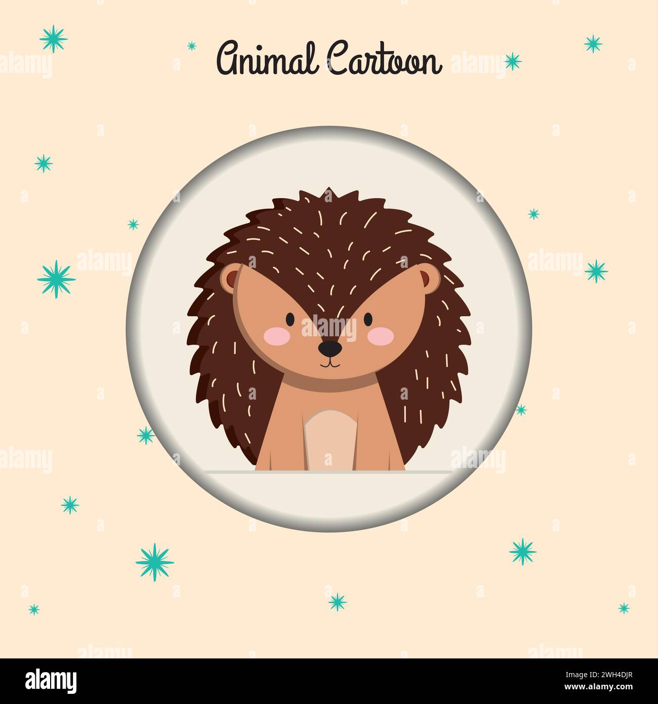 Isolated cute hedgehog character avatar Vector Stock Vector Image & Art ...