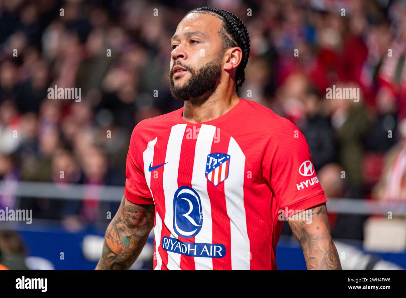 Madrid, Madrid, Spain. 7th Feb, 2024. Memphis Depay of Atletico Madrid ...