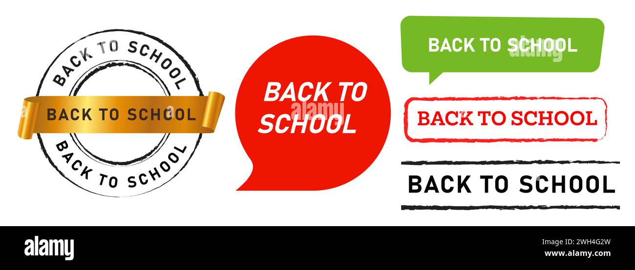 back to school stamp and speech bubble label sticker element student ...