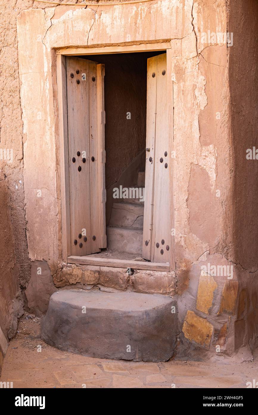 Ushaiger Heritage Village, Riyadh, Saudi Arabia, Middle East. Doorway ...