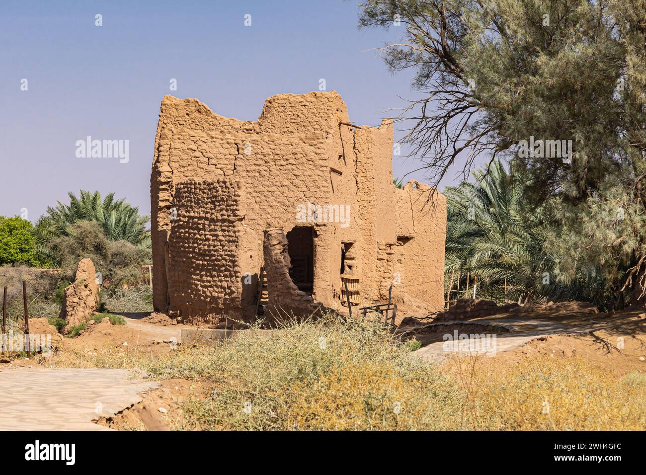 Ushaiger Heritage Village, Riyadh, Saudi Arabia, Middle East. Old mud ...