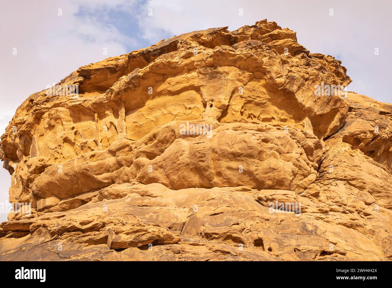 Middle East, Saudi Arabia, Hail Province, Jubbah. Rock formation with ...