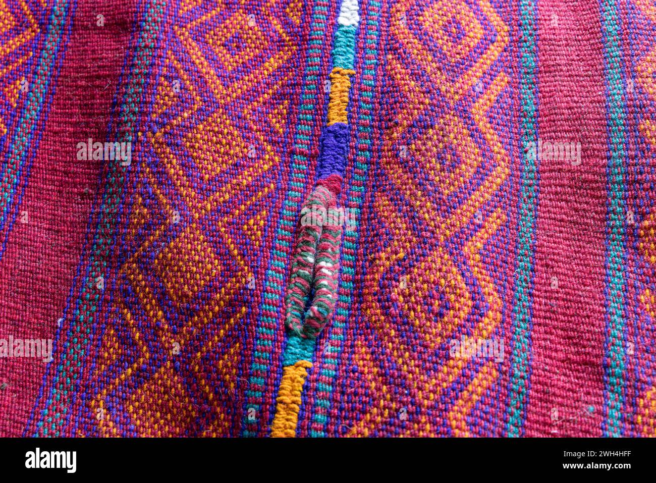 Middle East, Saudi Arabia, Tabuk. Saddle blanket for sale at the market ...