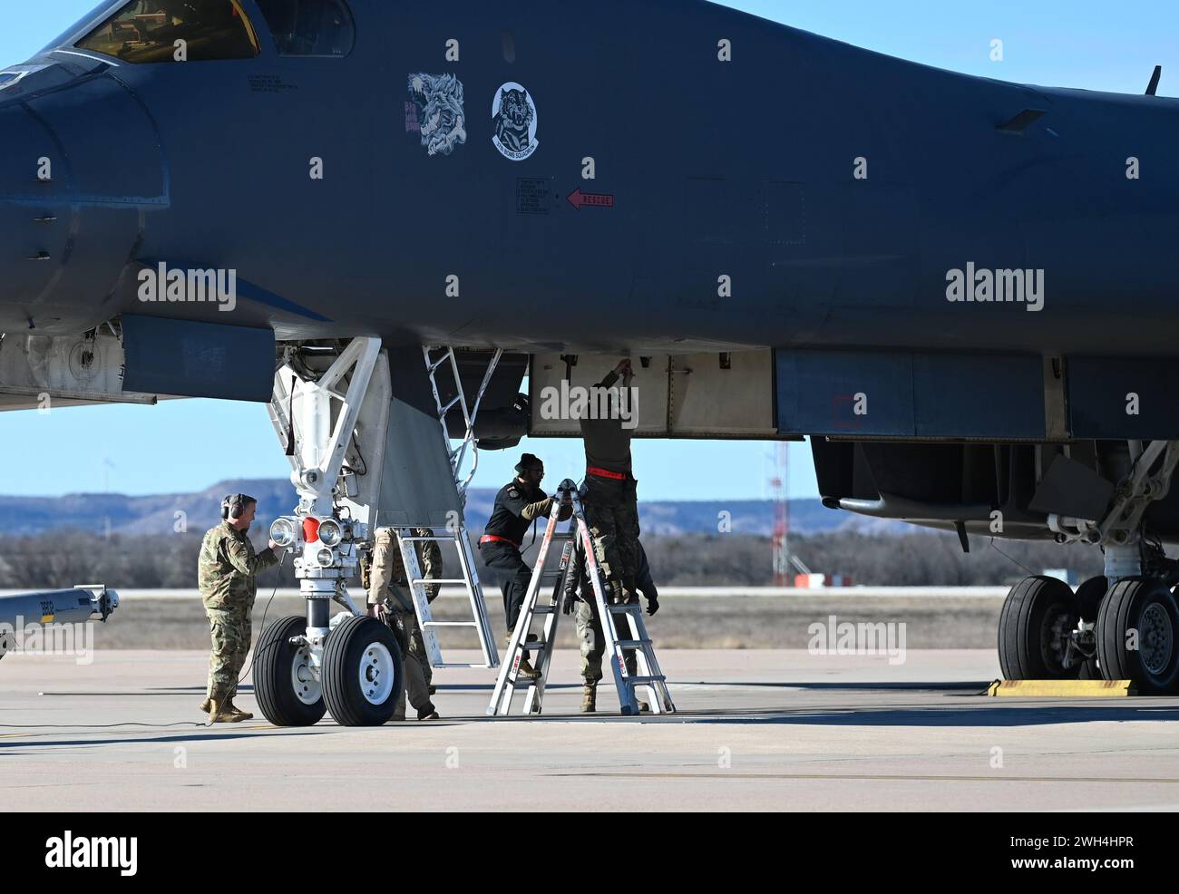 Airmen from the 28th Maintenance Group, Ellsworth Air Force Base, South ...