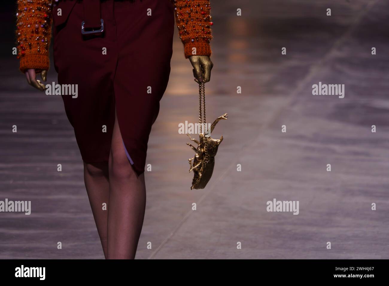 Models show collections by designer Danny Reinke on the catwalk at the ...