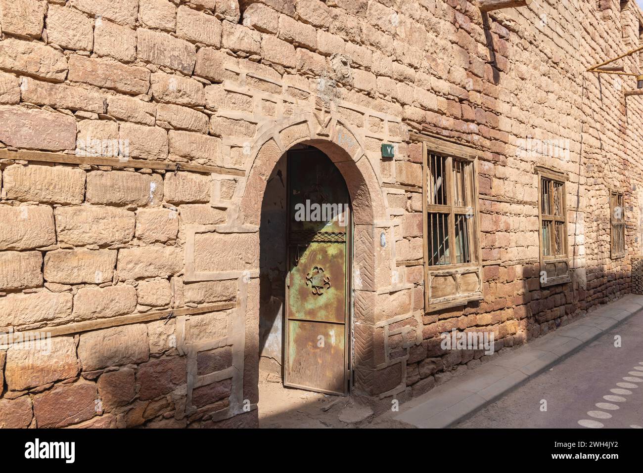 Middle East, Saudi Arabia, Medina, Al-Ula. Stone building in old town ...