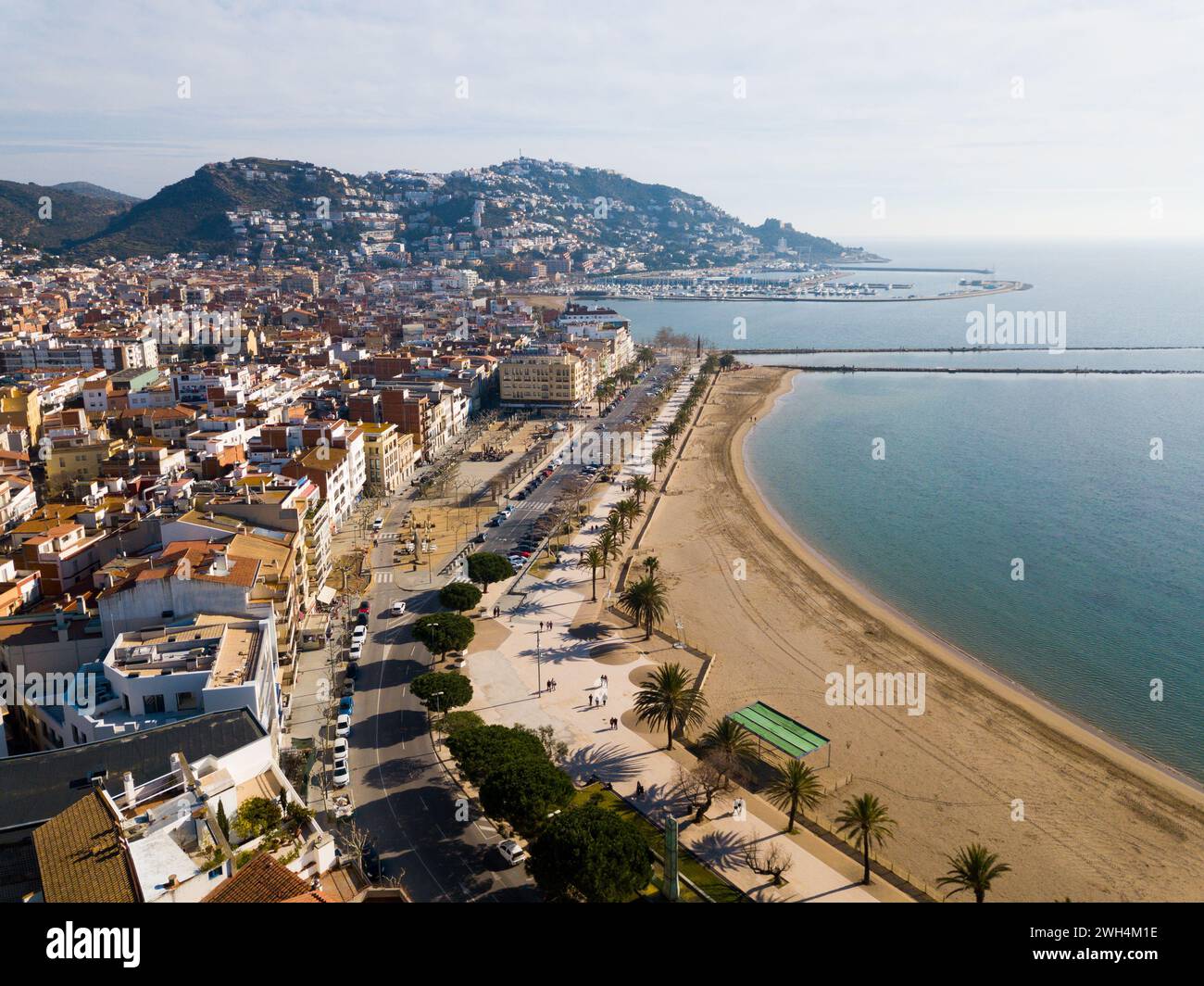 Waterfront promenade in city Roses Stock Photo - Alamy