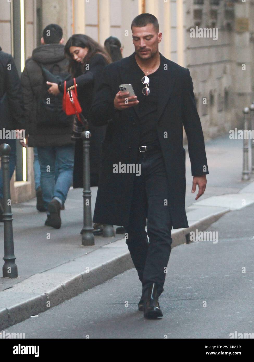 Milan, . 07th Feb, 2024. 02/07/2024 Milan Ph.Paolo Della Bella The actor and model Simone ...