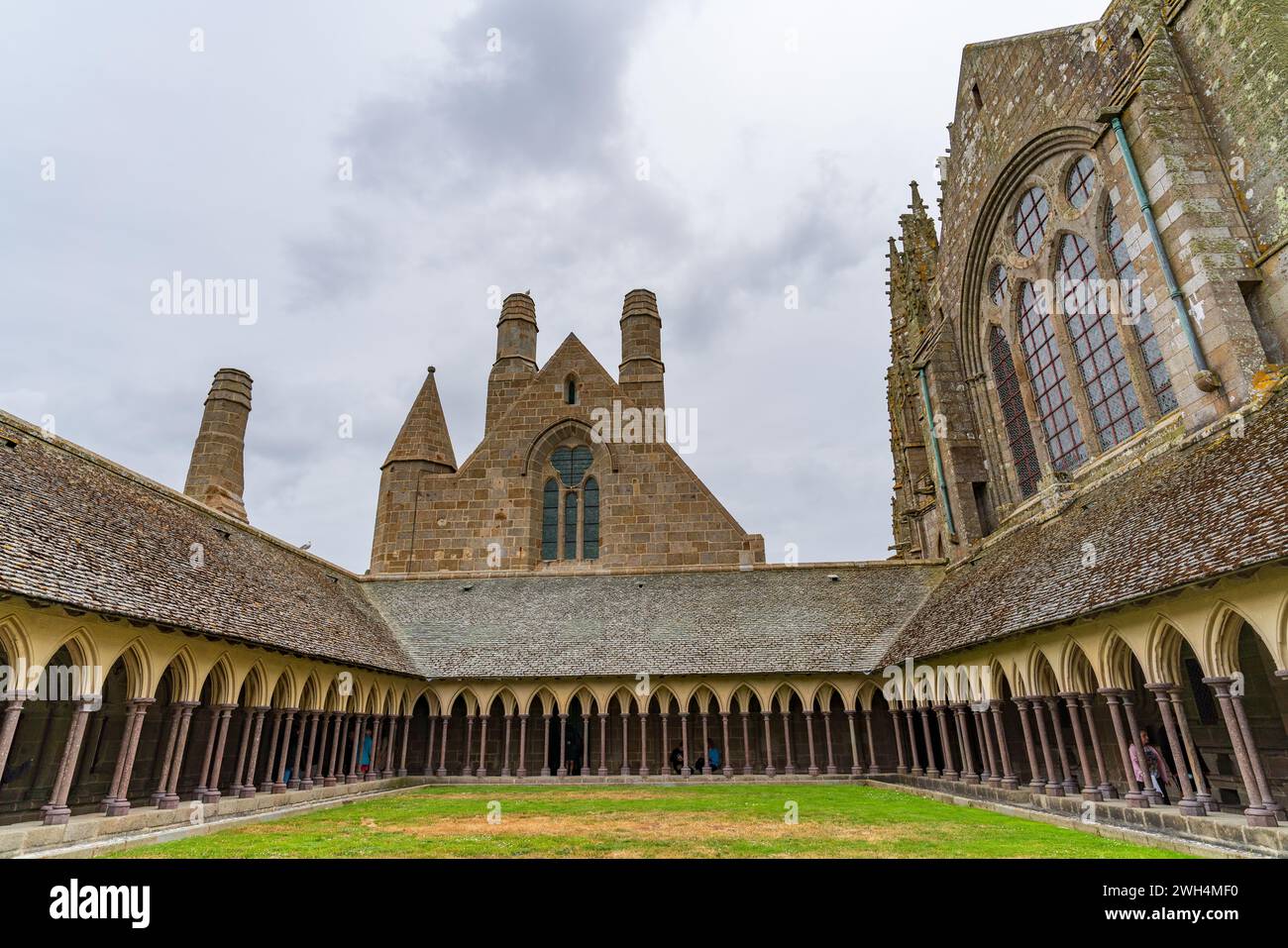 Beautiful medieval abbey mont hi-res stock photography and images - Alamy
