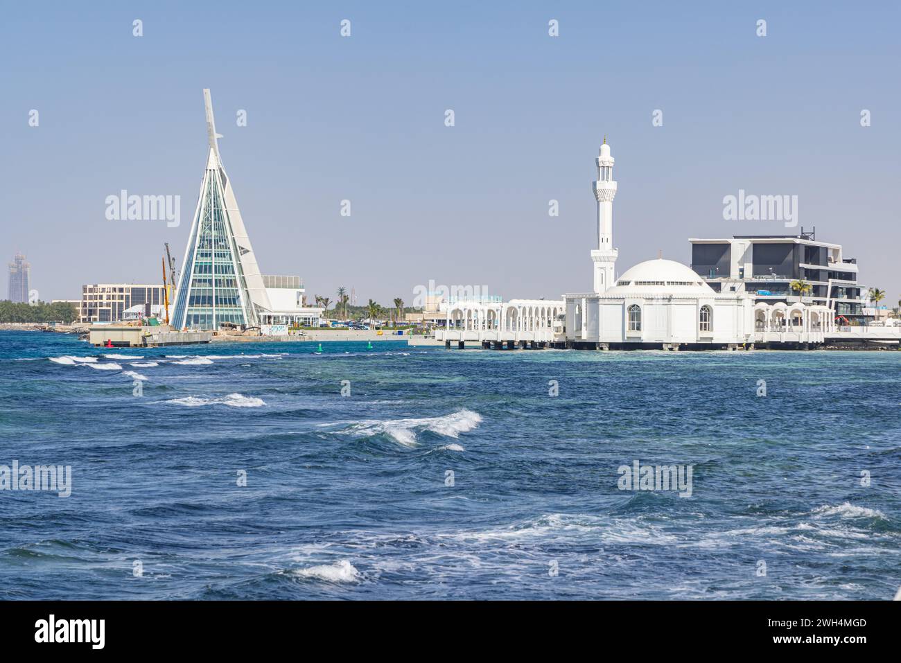 Middle East, Saudi Arabia, Mecca Province, Jeddah. The Al-Ramah mosque ...