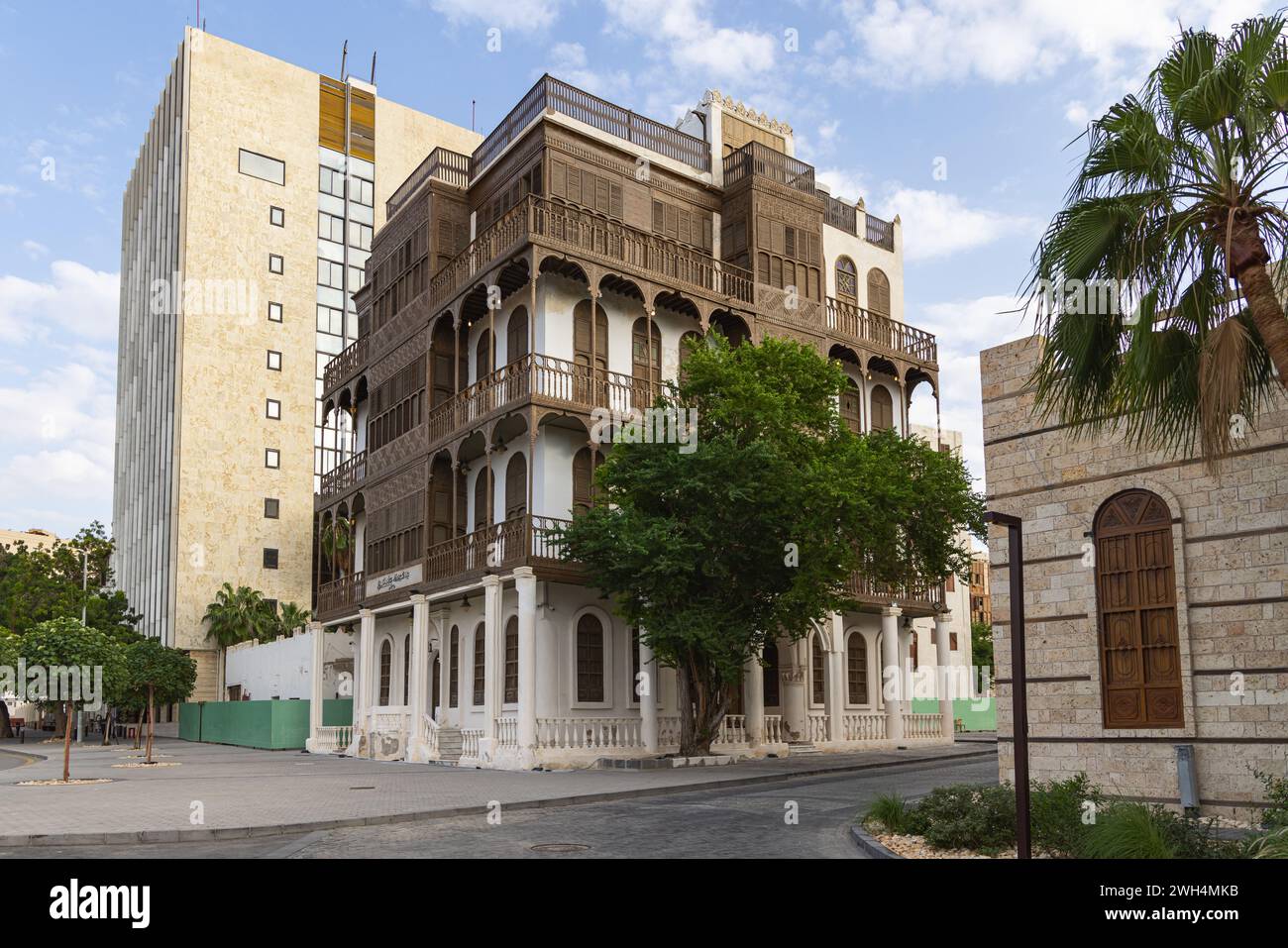 Middle East, Saudi Arabia, Mecca, Jeddah, Al-Balad. Traditional Hijazi ...