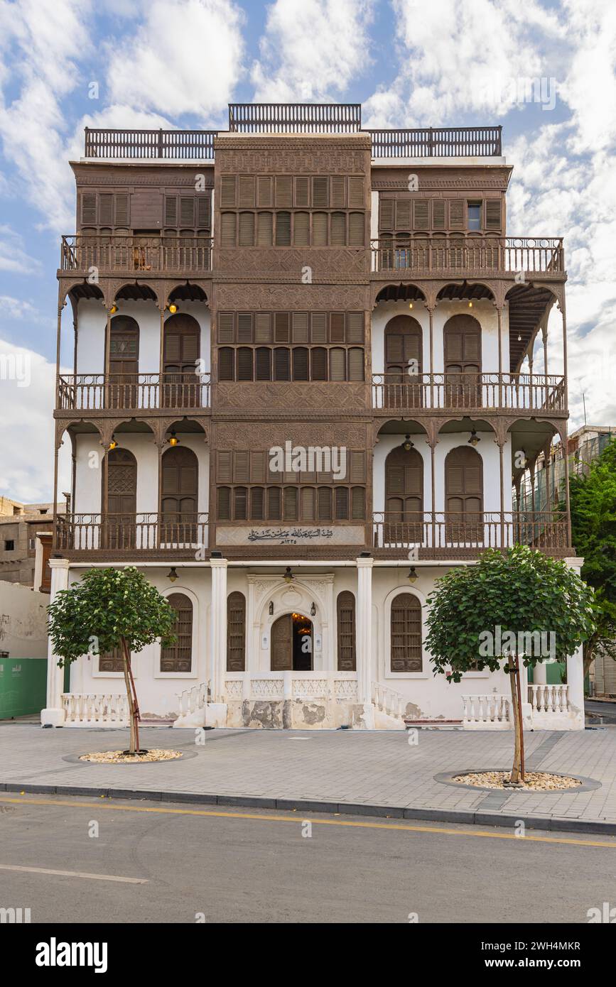 Middle East, Saudi Arabia, Mecca, Jeddah, Al-Balad. Traditional Hijazi ...