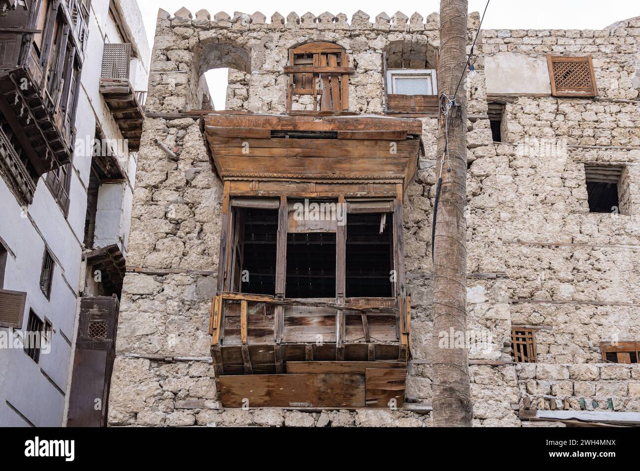 Middle East, Saudi Arabia, Mecca, Jeddah, Al-Balad. Traditional Hijazi ...