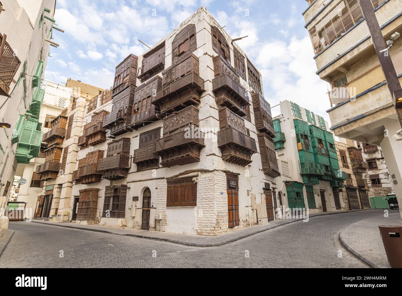 Middle East, Saudi Arabia, Mecca, Jeddah, Al-Balad. Traditional Hijazi ...