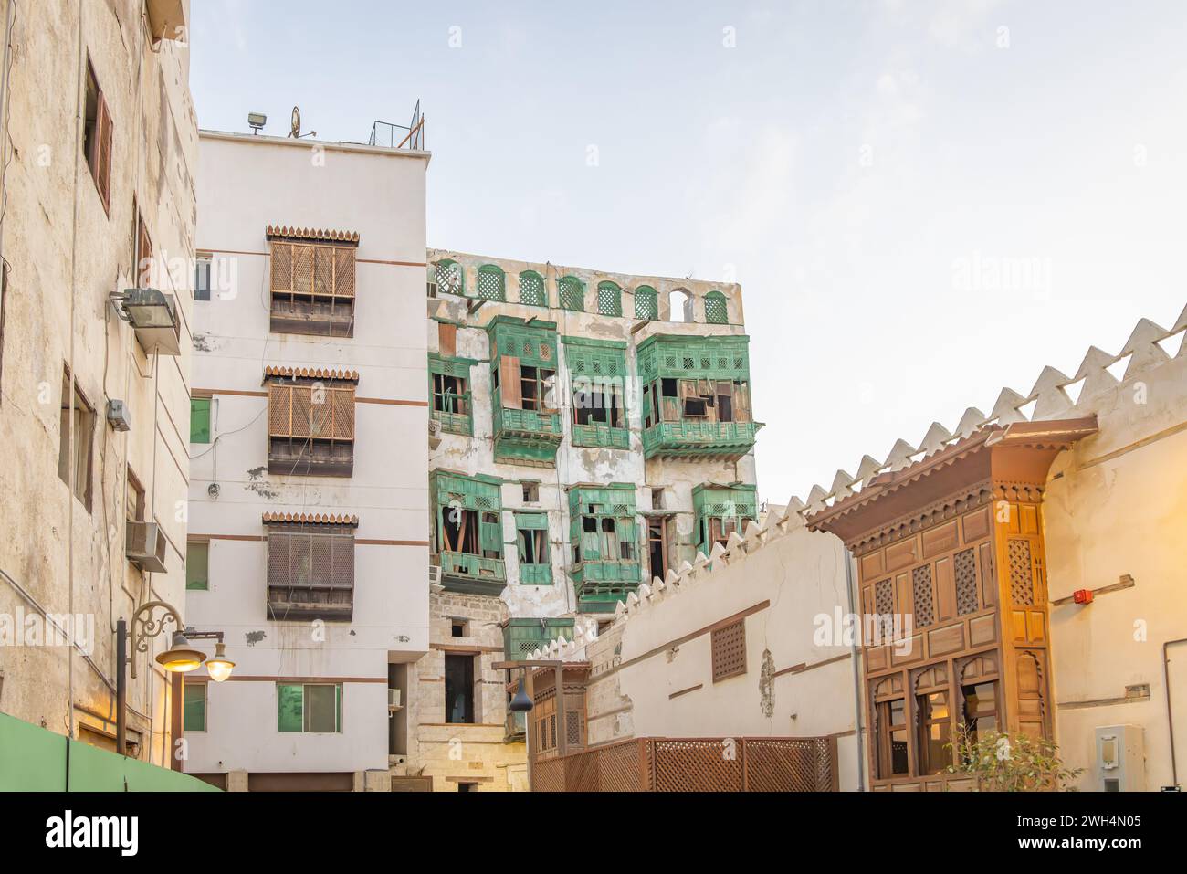 Middle East, Saudi Arabia, Mecca, Jeddah, Al-Balad. Traditional Hijazi ...