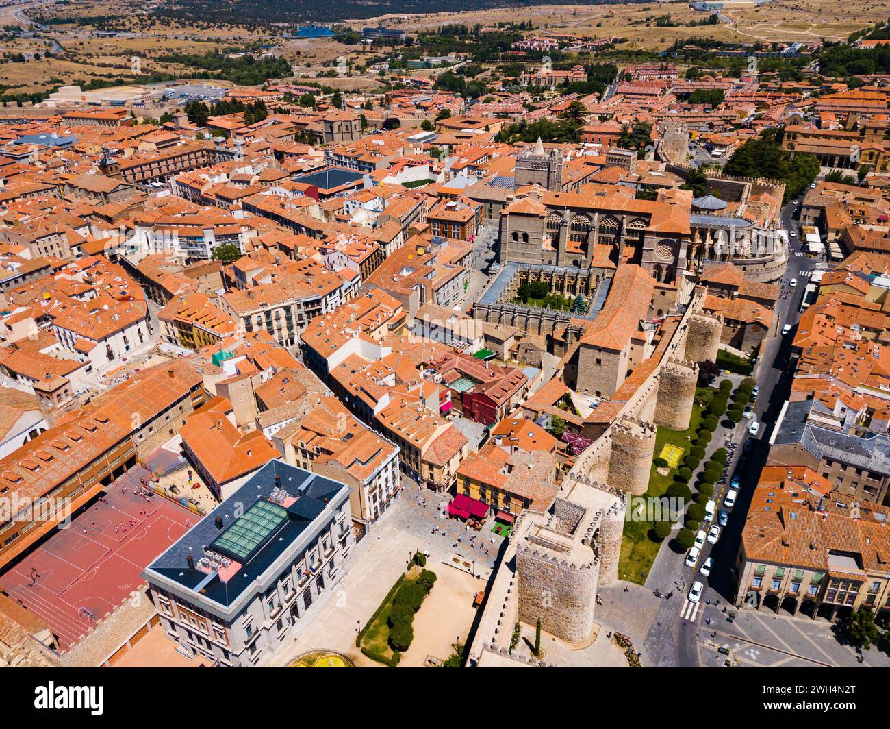 Medieval Spanish city Avila Stock Photo - Alamy
