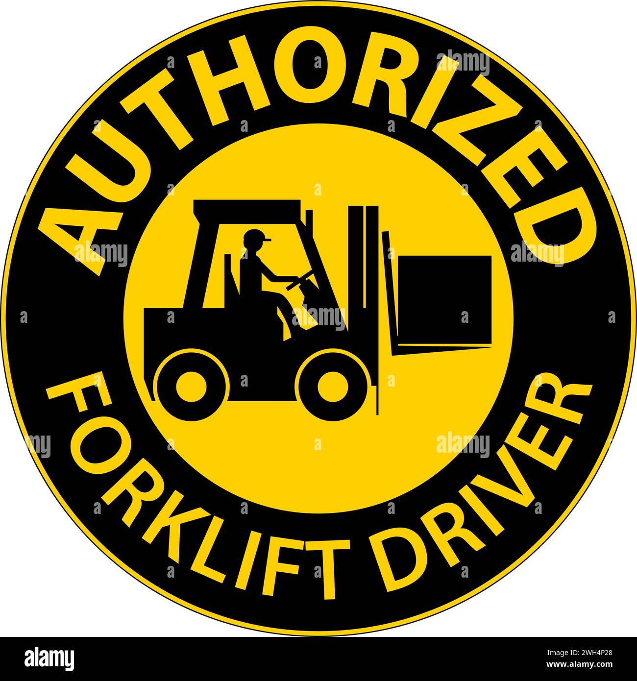 Authorized Forklift Driver Sign Stock Vector Image & Art - Alamy