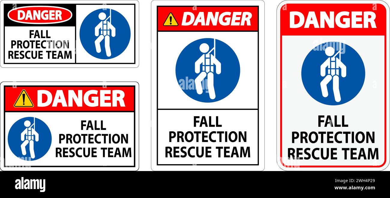 Danger fall protection rescue team hi-res stock photography and images ...