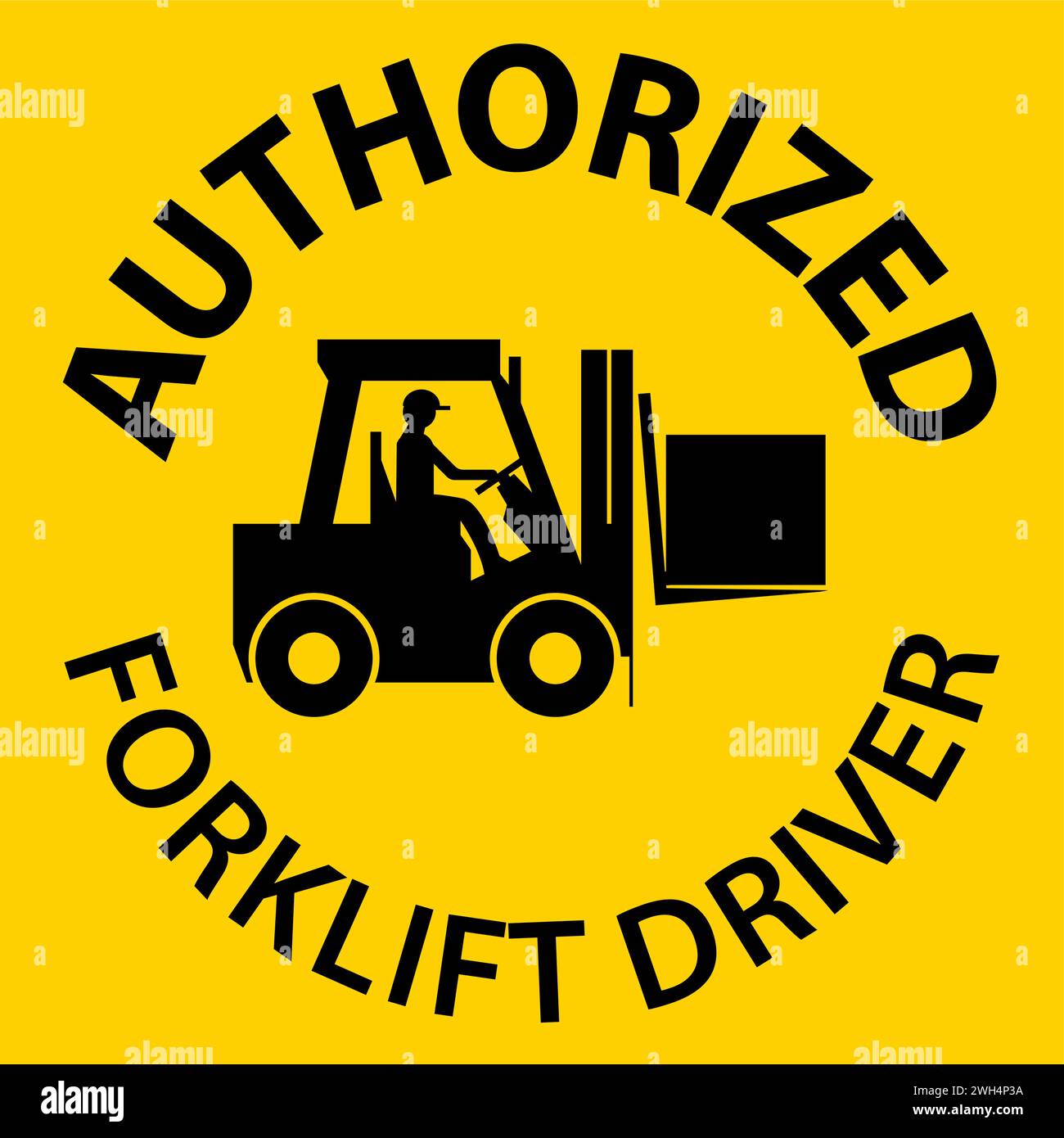 Authorized Forklift Driver Sign Stock Vector Image & Art - Alamy