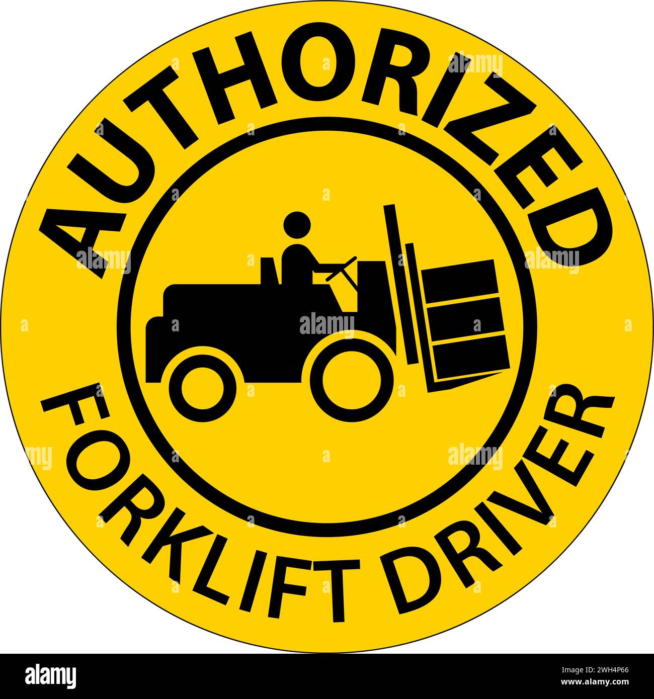 Authorized Forklift Driver Sign Stock Vector Image & Art - Alamy