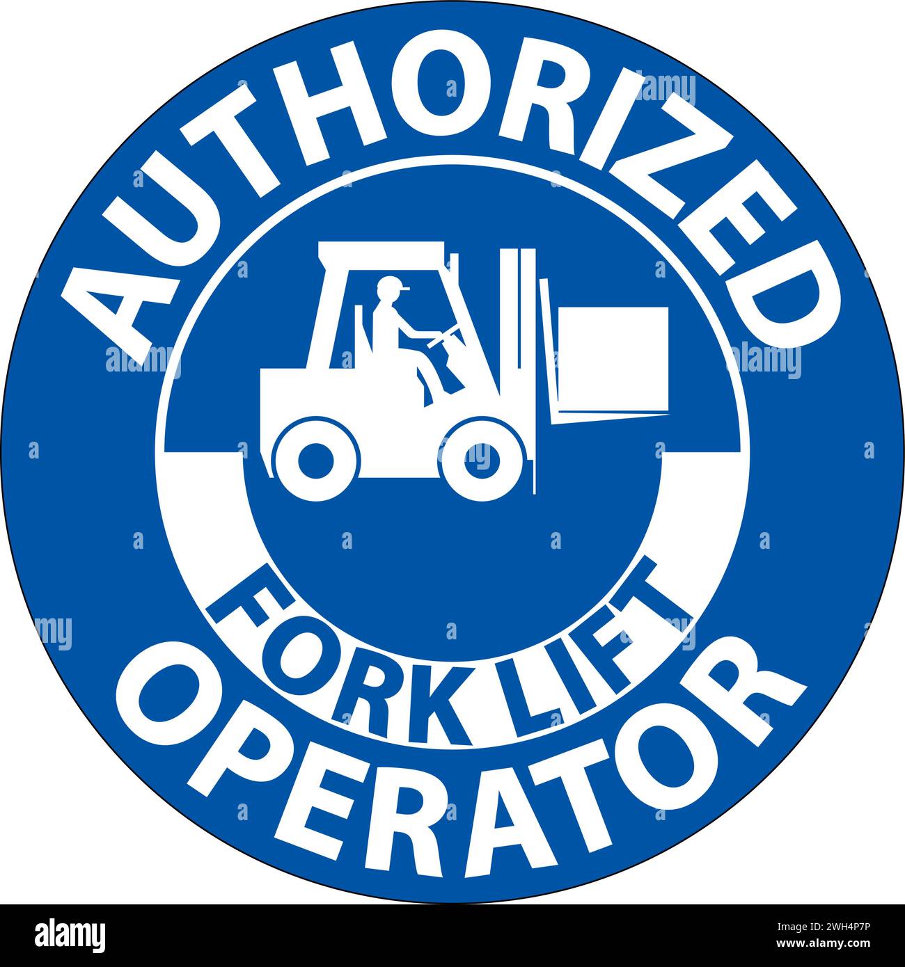 Authorized Forklift Operator Sign Stock Vector Image & Art - Alamy