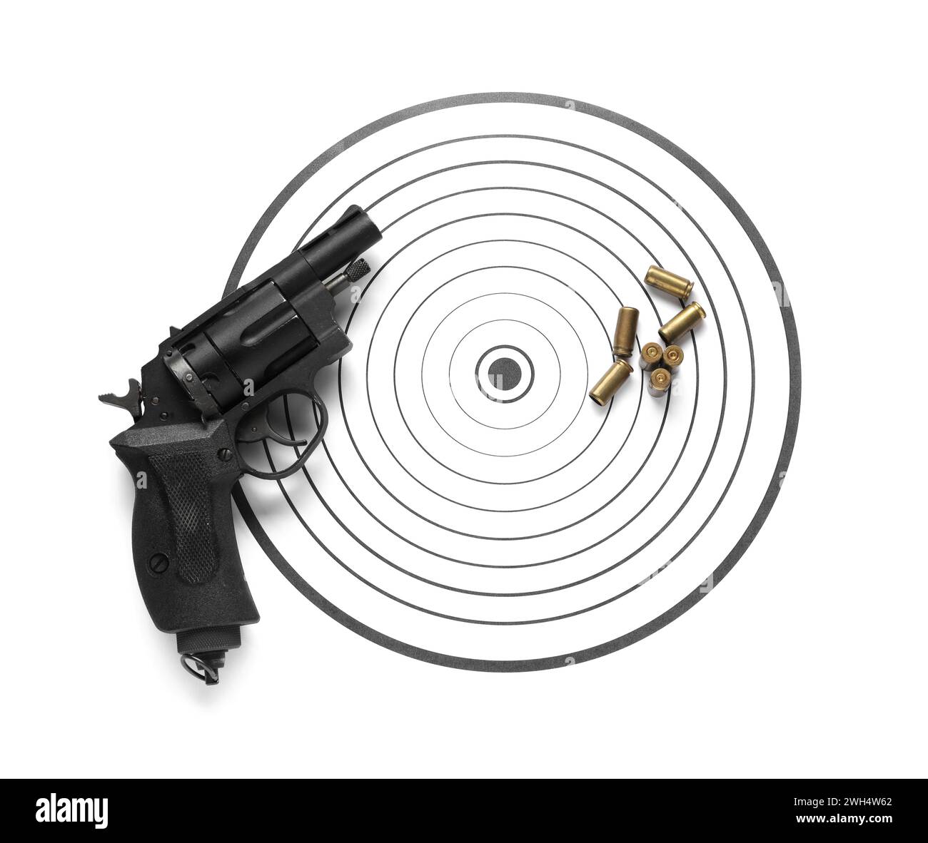 Vintage gun isolated revolver bullets hi-res stock photography and ...