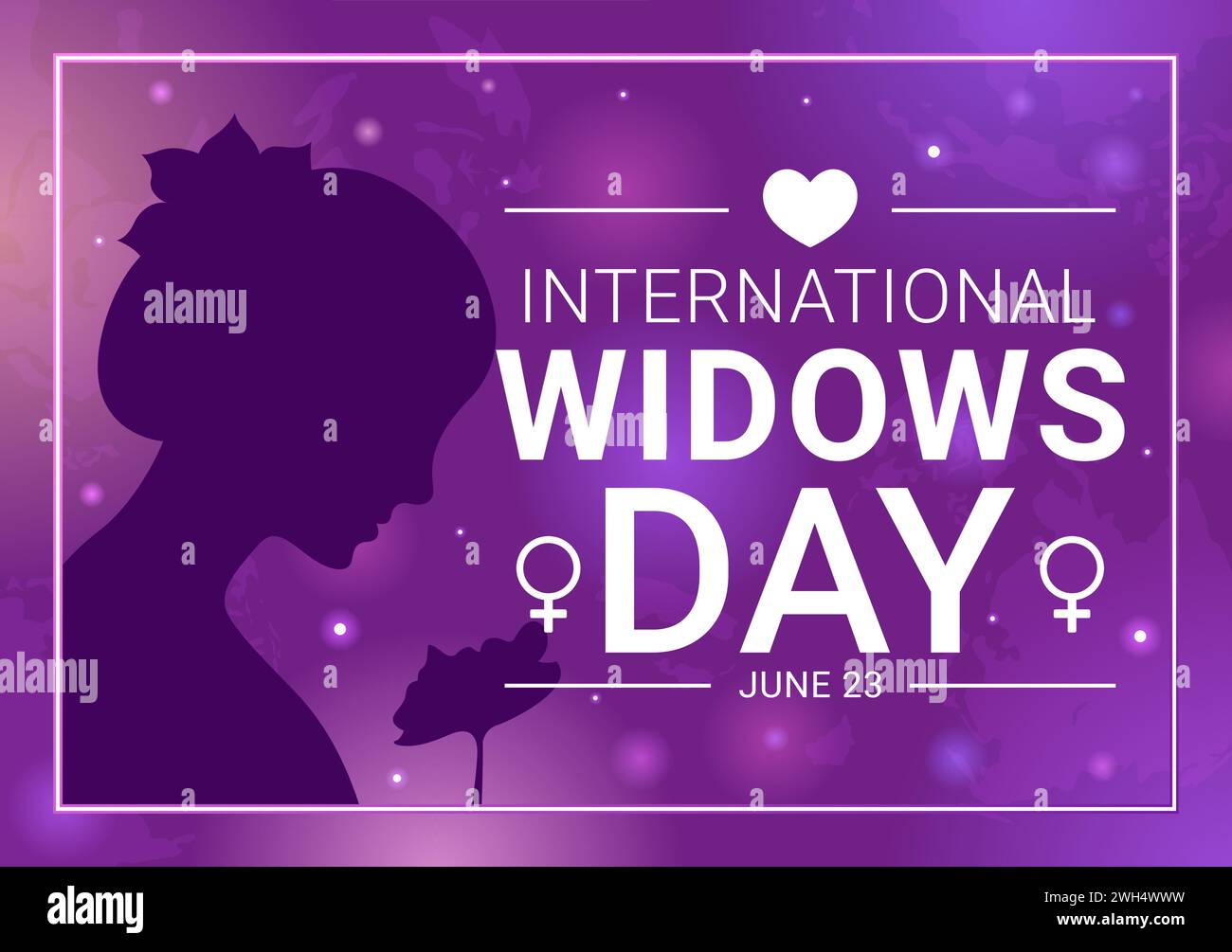 International Widows Day Vector Illustration on 23 June with Woman ...