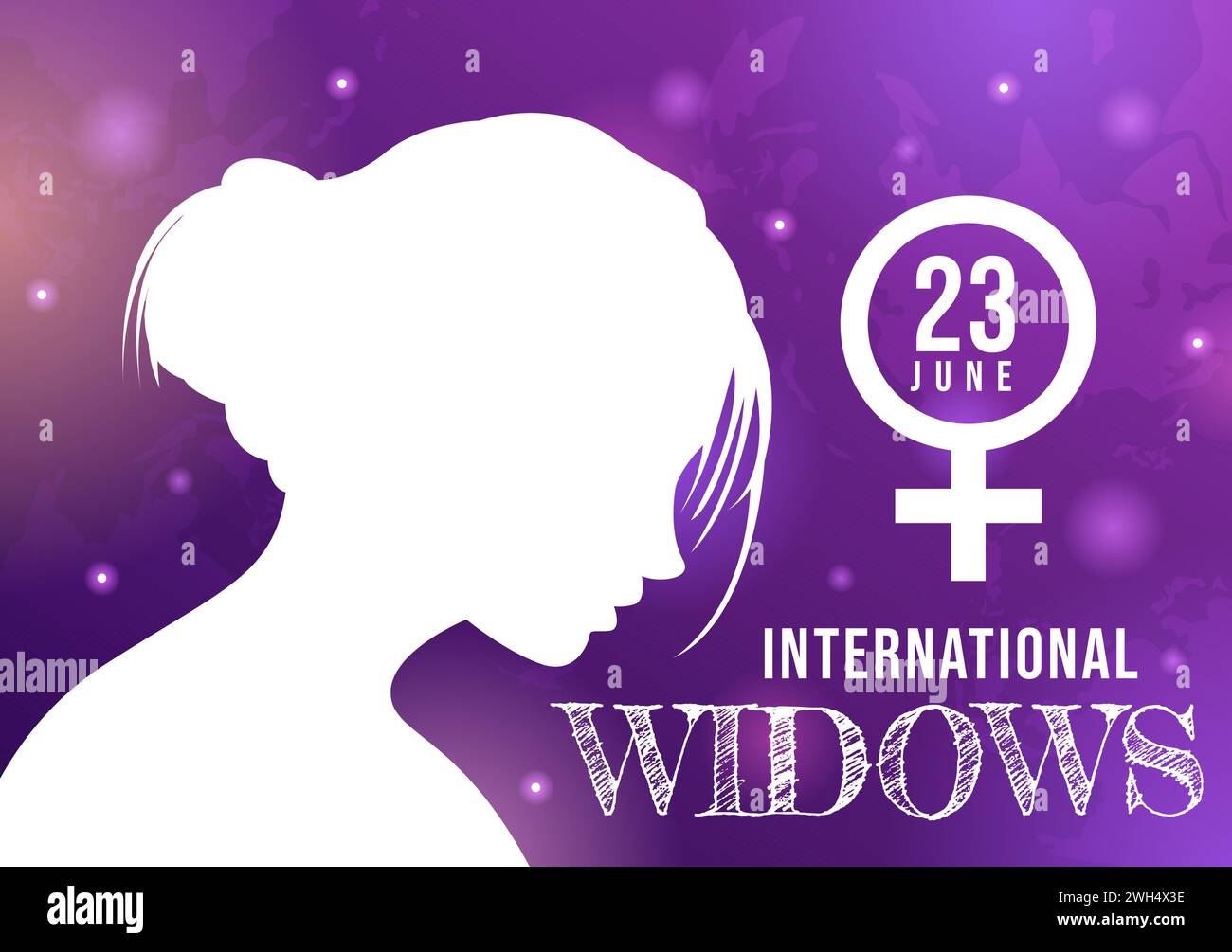International Widows Day Vector Illustration on 23 June with Woman ...