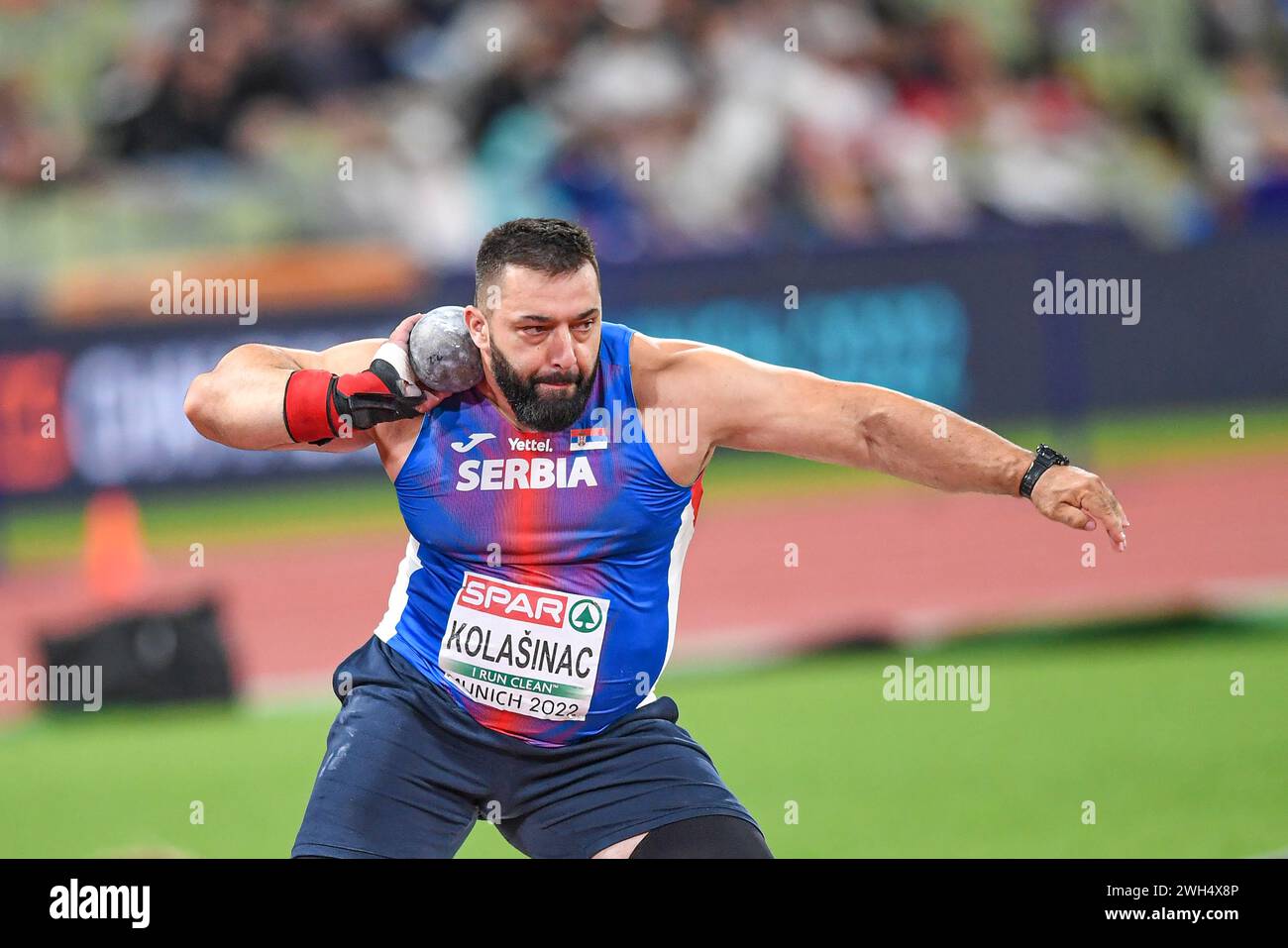 Asmir Kolasinac (Serbia). Shot Put. European Championships Munich 2022 ...
