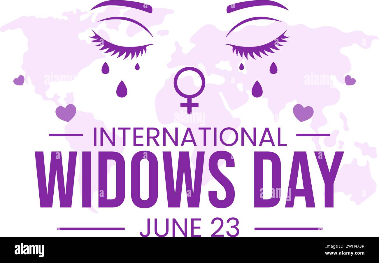 International Widows Day Vector Illustration on 23 June with Woman ...