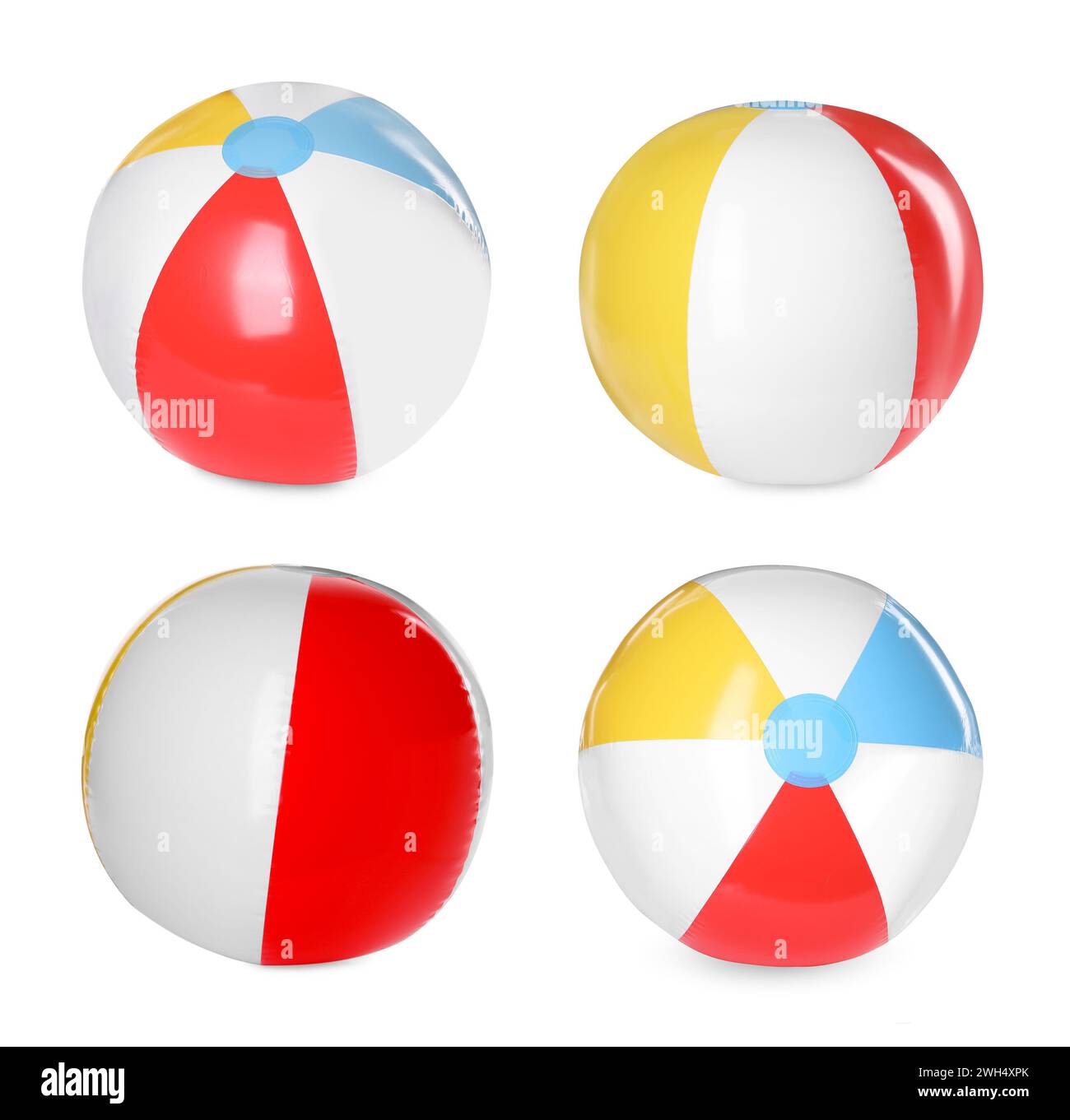Beach ball isolated on white, different sides Stock Photo - Alamy