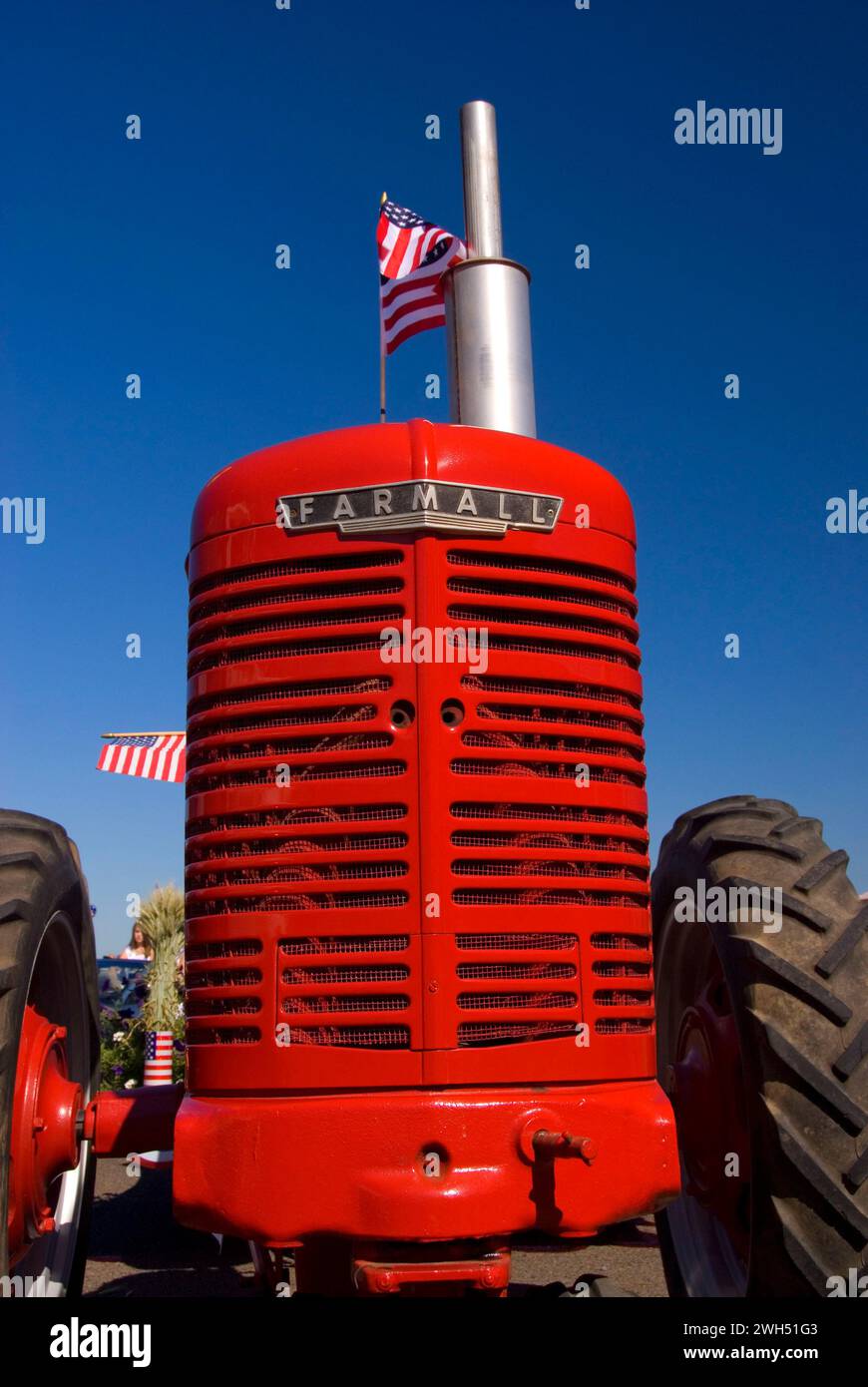 Vintage Farmall tractor, St Paul Rodeo Parade, St Paul, Oregon Stock ...